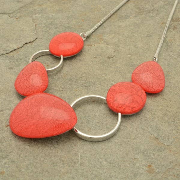 Coral Pebble Necklace – The Cut Label